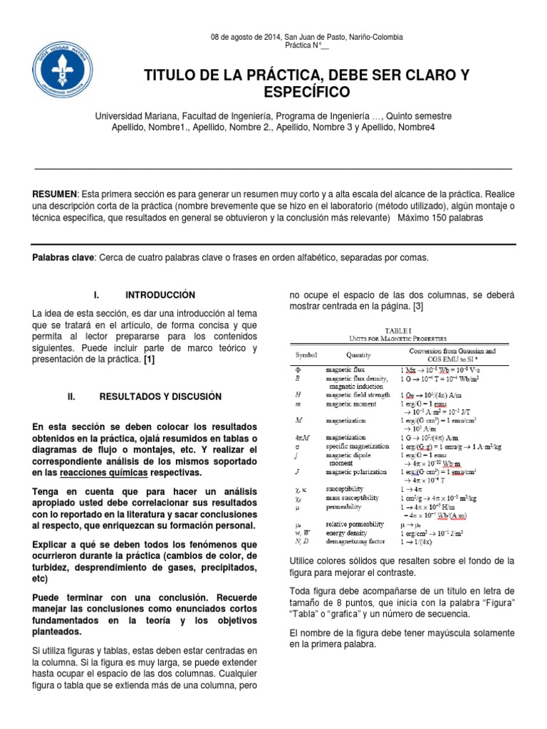 Plantilla Articulo Científico | PDF | Publicación | Informática y ...