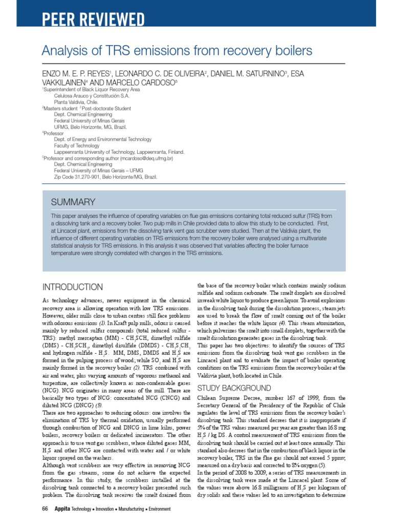 TRS | PDF | Boiler | Greenhouse Gas