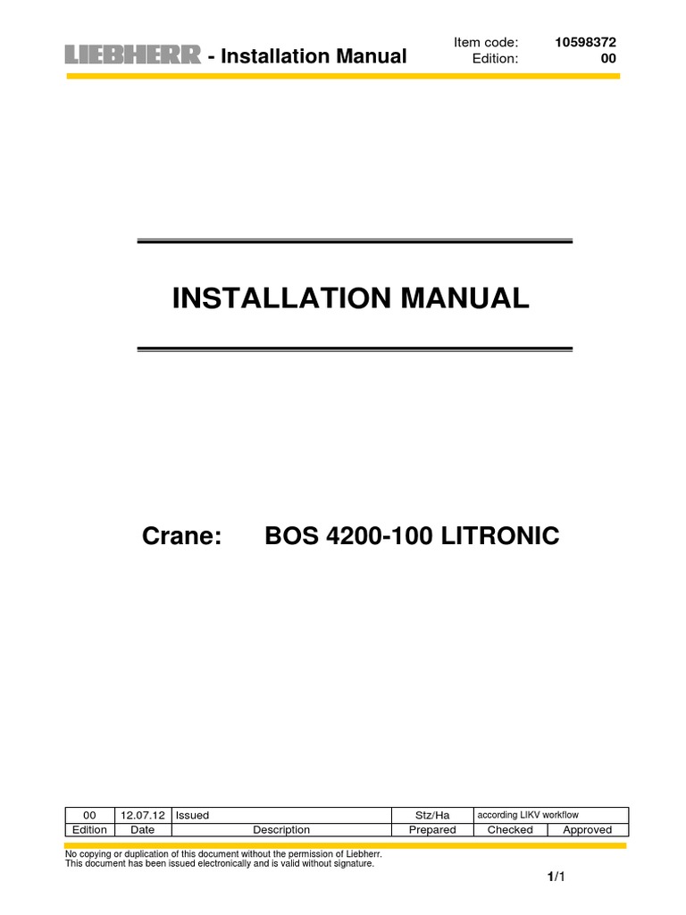Crane Instalation | PDF | Crane (Machine) | Screw