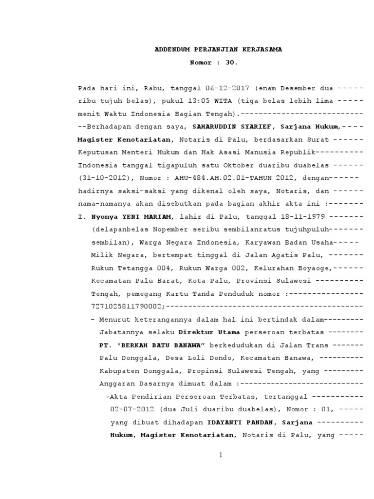 Addendum Pks Bu Yeni & Cica | PDF