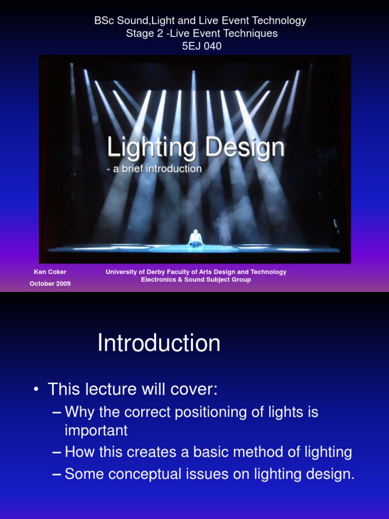 Lighting Design Basics for Events | PDF | Lighting | Design