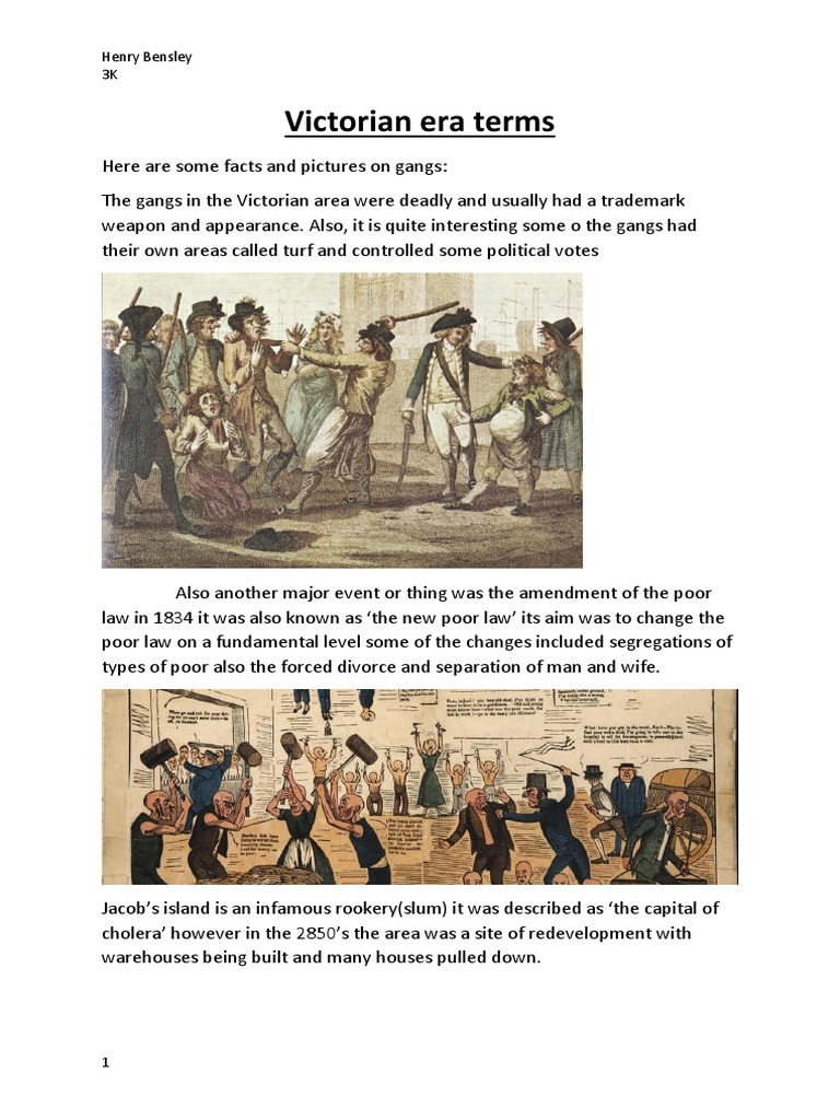 Victorian Gangs, Poor Laws, and Infamous Slums: A Brief Overview of ...