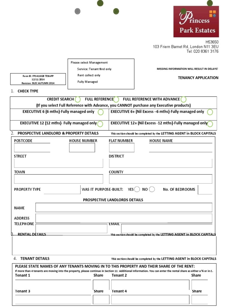 Rentshield Tenancy Application | PDF | Leasehold Estate | Landlord