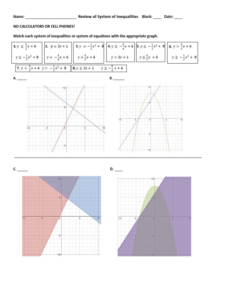 Systems of Equations Notes | PDF