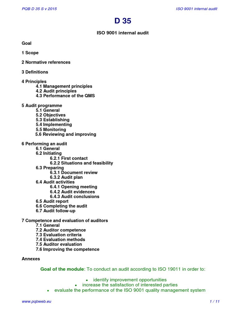 ISO 9001 Internal Audit (Training Material) | PDF | Iso 9000 | Audit
