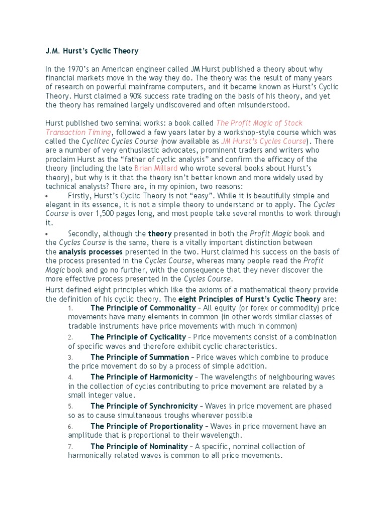 The Profit Magic of Stock Transaction Timing JM Hurst's Cycles Course ...