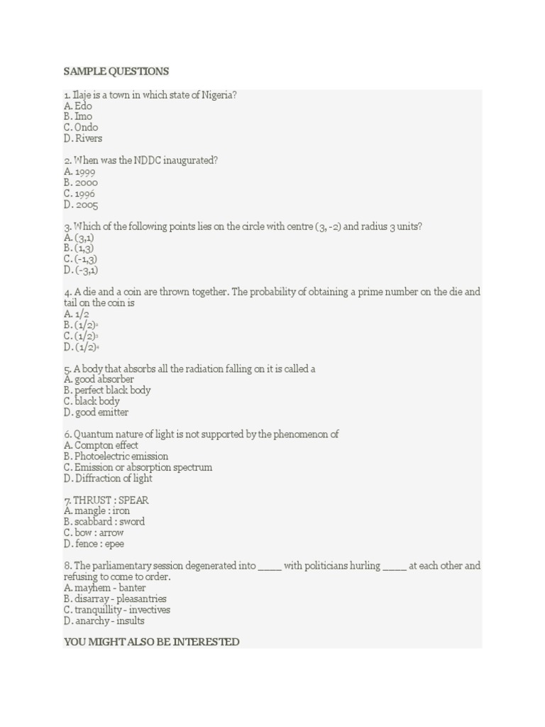 Sample Questions and Interview Tips for Graduate Students | PDF ...