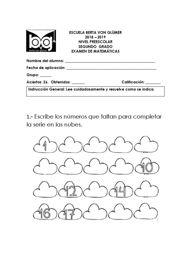 Examen Final 2do Grado | PDF