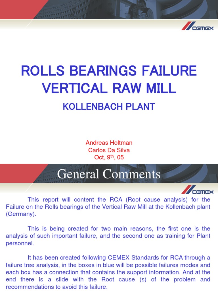 Rolls Bearings Failure Analysis Report | PDF | Bearing (Mechanical ...