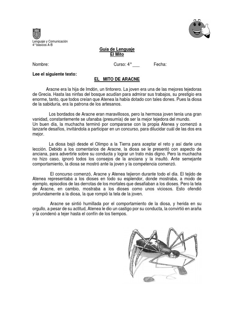 Mito de Aracne | PDF | Atenea