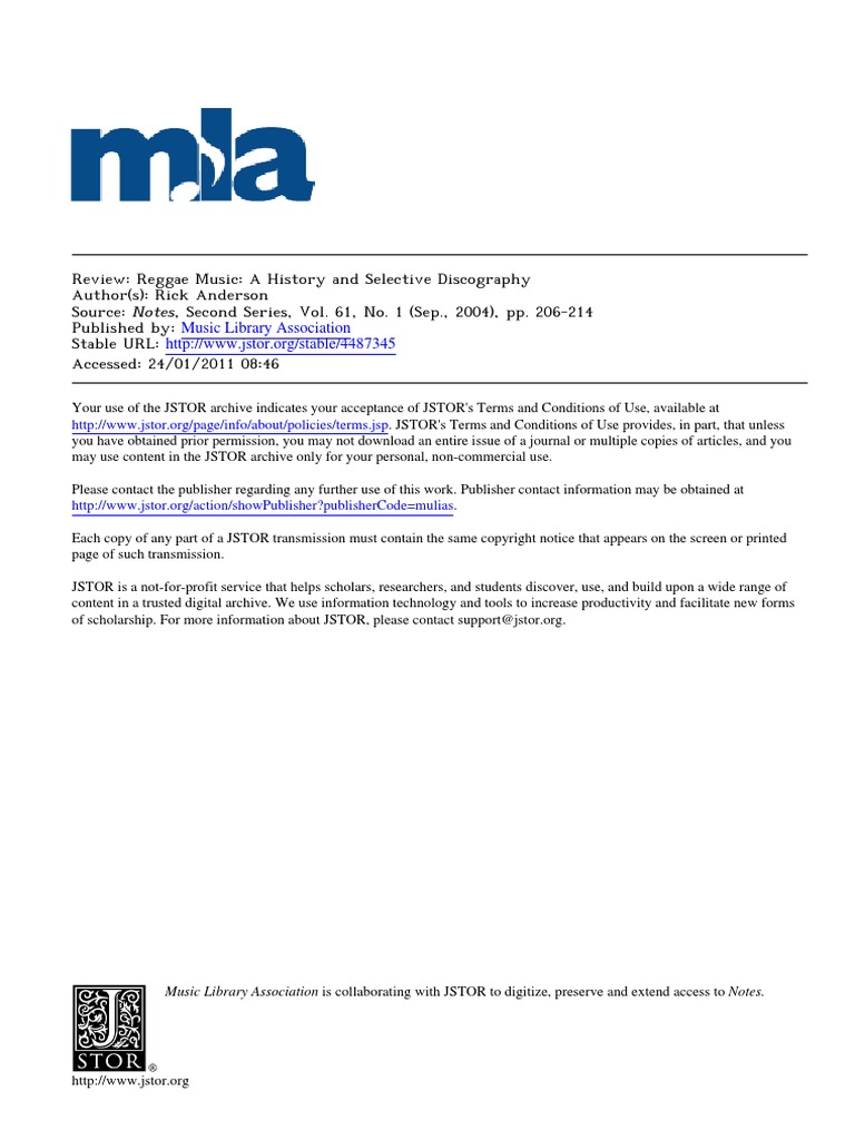 Reggae Music PDF | PDF | Reggae | English Language Music