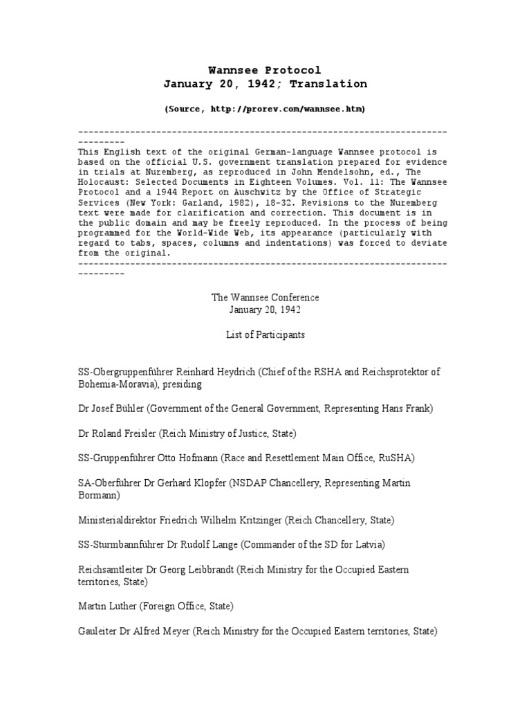 Wan See Protocols | PDF | Final Solution | General Government
