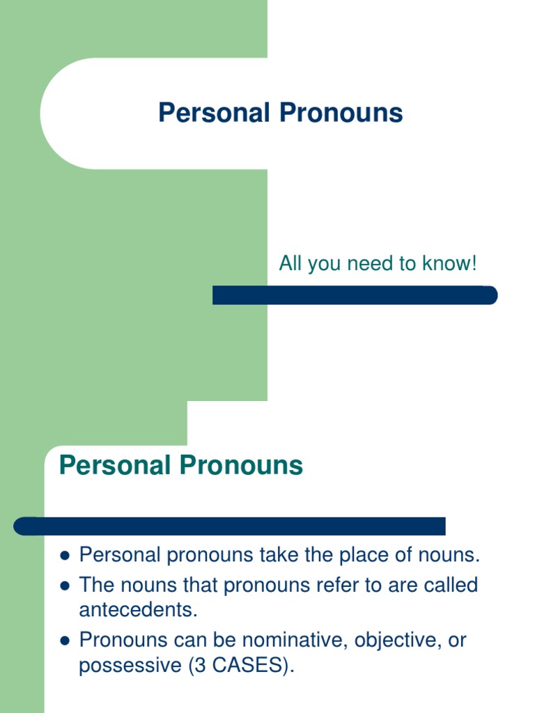 Pronoun Notes 1cvvo1w | PDF | Pronoun | Object (Grammar)