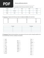 Phonetic Transcription Exercises | PDF | Linguistics | Languages
