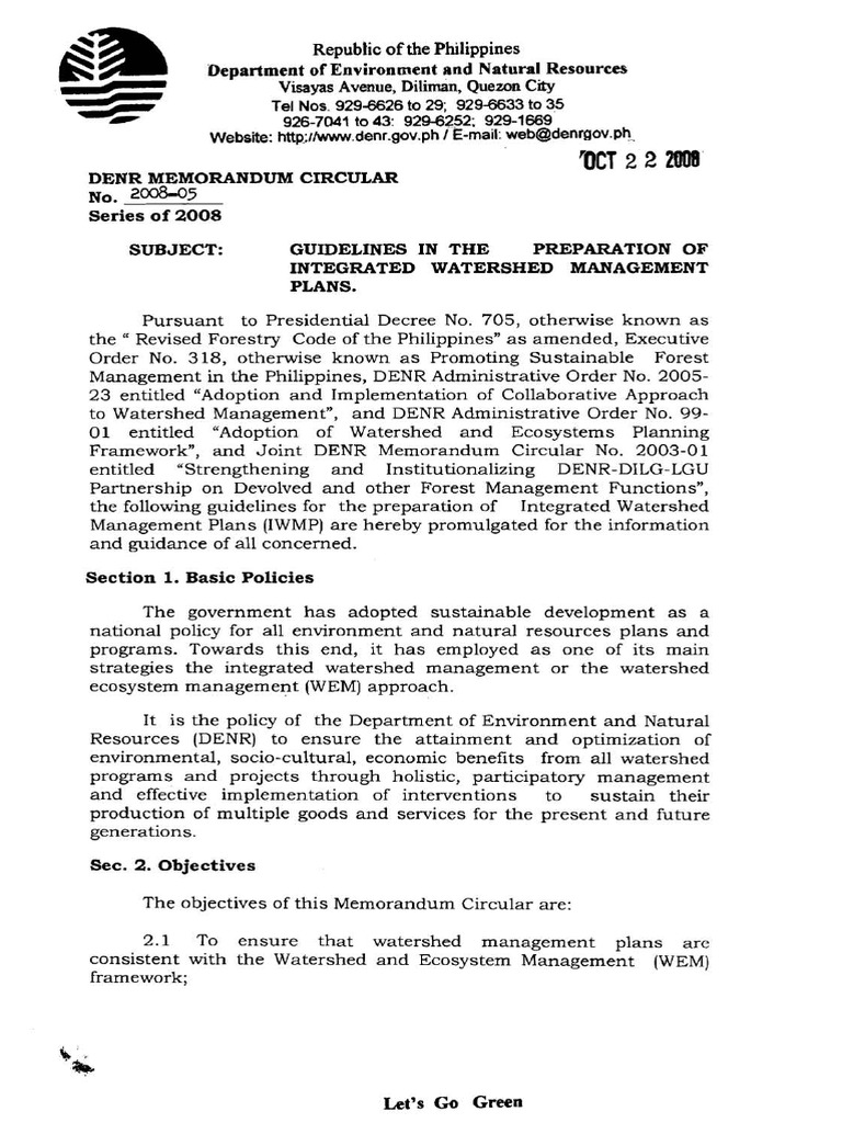 Watershed Guidelines DENR | PDF | Swot Analysis | Stream