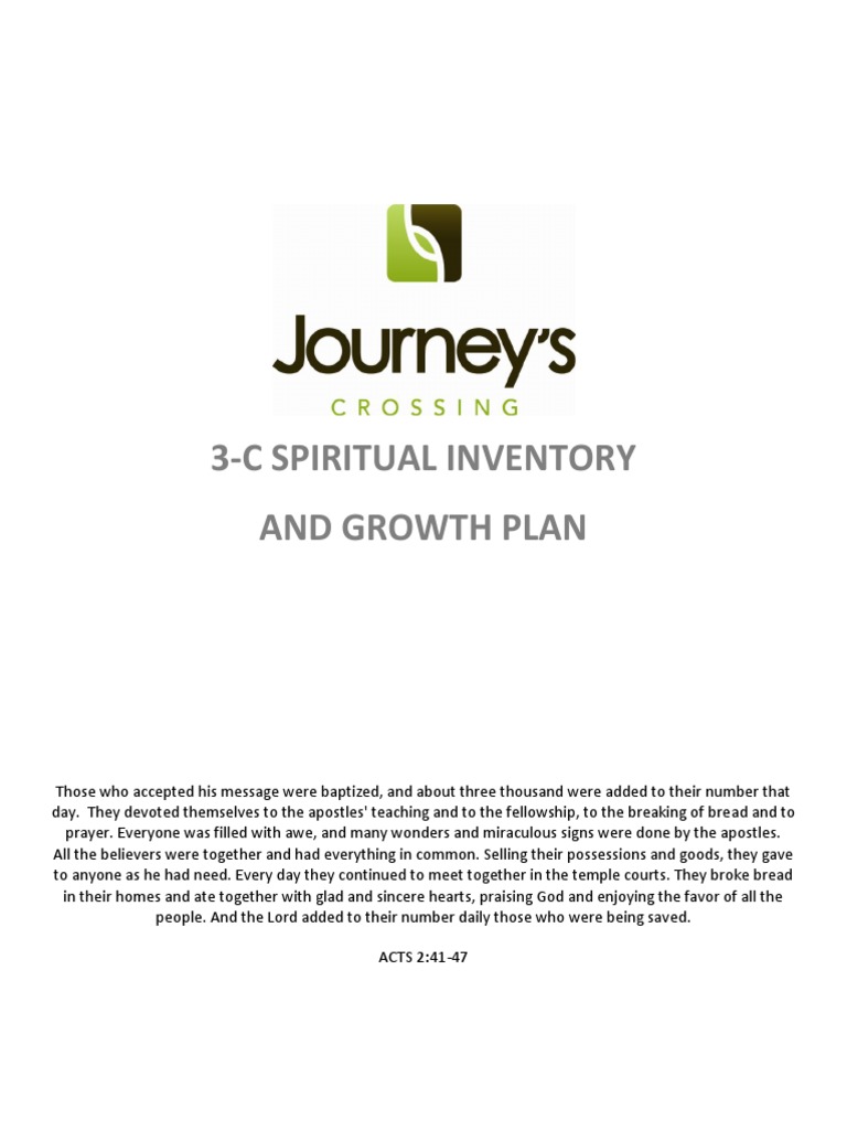 Spiritual Growth Inventory Guide | PDF | Christian Church | Jesus
