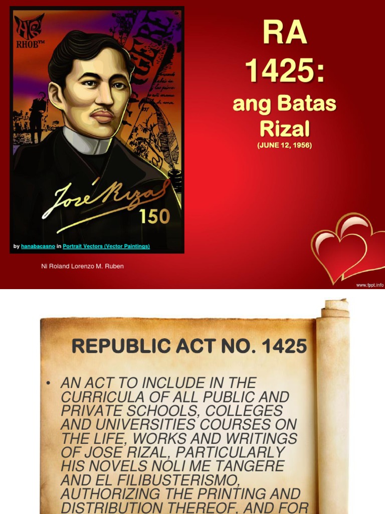 Ang Batas Rizal: Ni Roland Lorenzo M. Ruben | PDF | Philippines