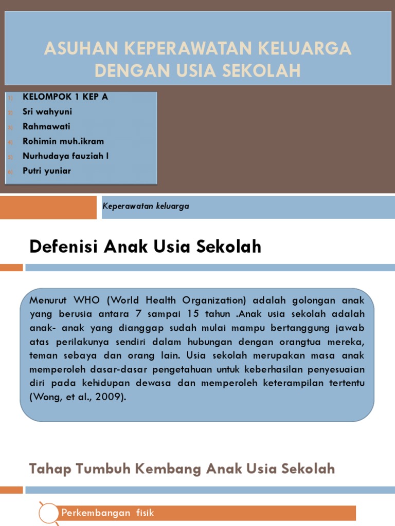 Askep Anak Usia Sekolah Kelompok 1 Kep A | PDF | Pengembangan Diri