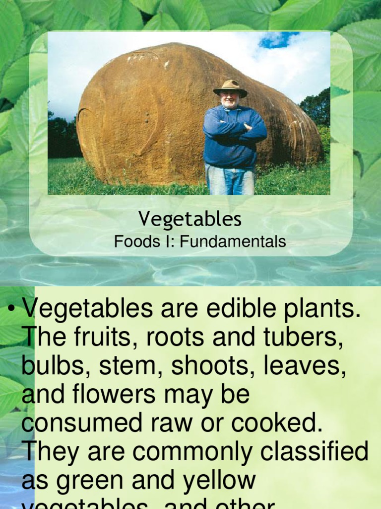 Vegetables: Foods I: Fundamentals | Download Free PDF | Vegetables ...