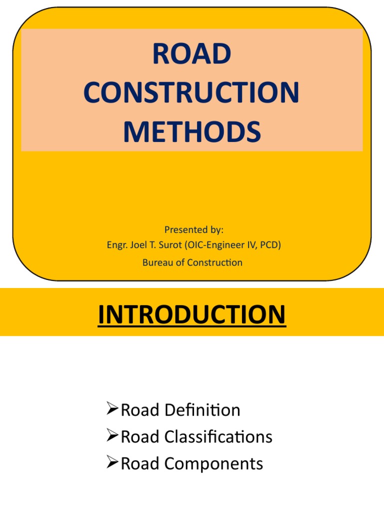 Road Construction Methods Overview | PDF | Road Surface | Concrete