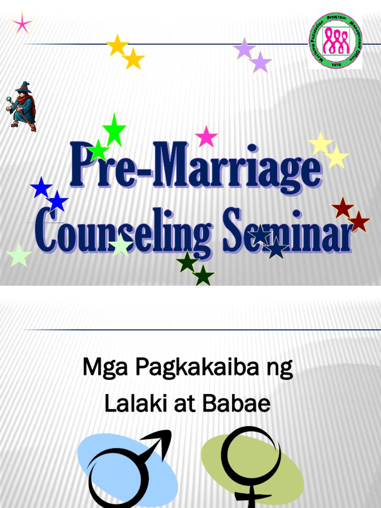 PRE MARRIAGE COUNSELING Lecture Tagalog PDF