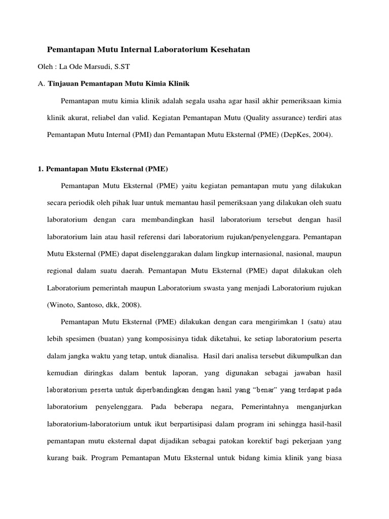 Pme Dan Pmi Lab | PDF | Kesehatan Holistik