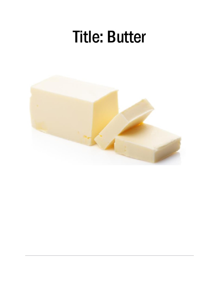 Butter | PDF | Butter | Dairy Products