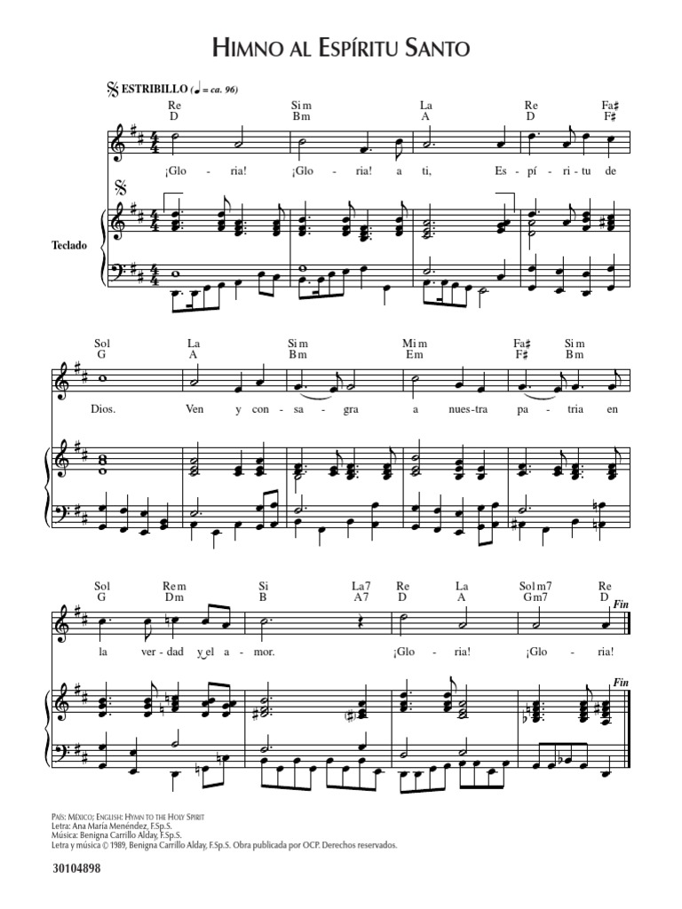 Himno Al Espíritu Santo 30104898 Pdf