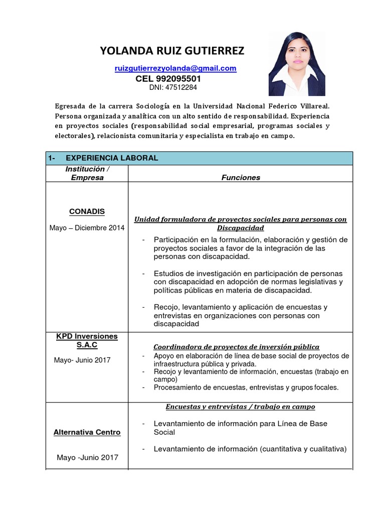 CV - Yolanda Ruiz Gutierrez | PDF | Microsoft Office | Business