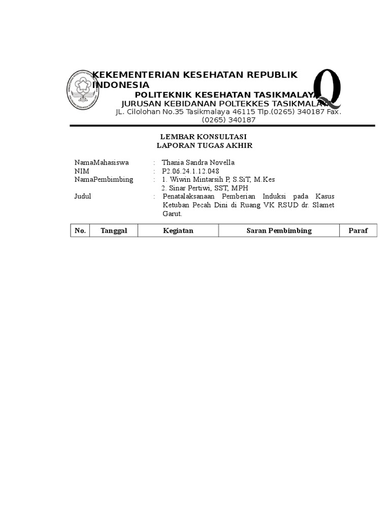 Lembar Konsul LTA | PDF