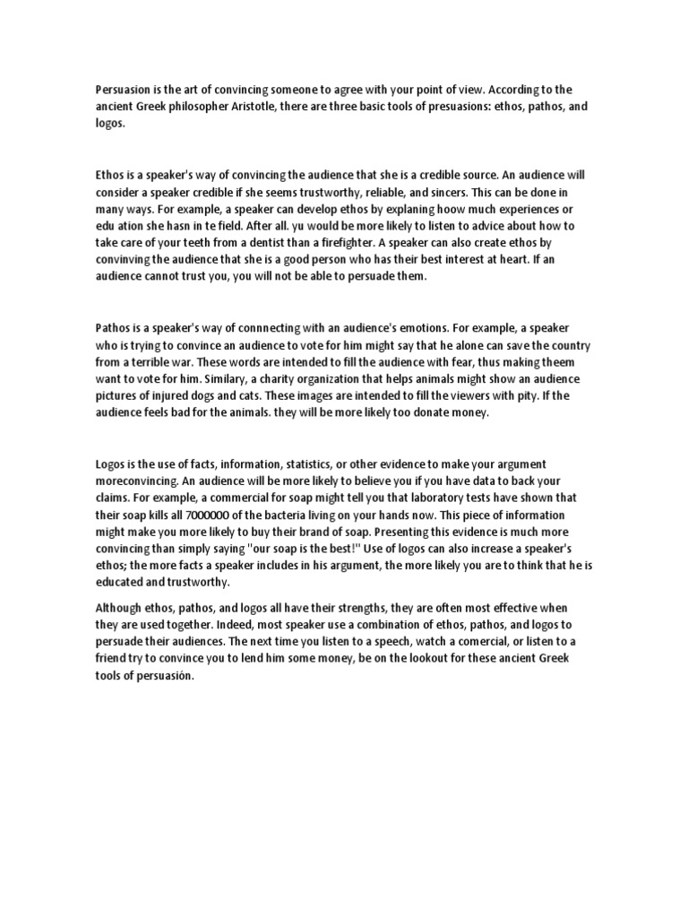 Persuasion Is The Art of Convincing Someone To Agree With Your Point of ...