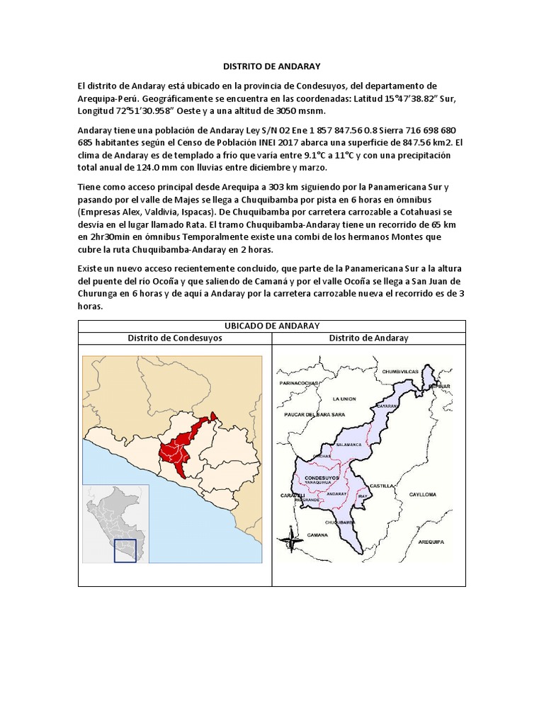 Distrito de Andaray | PDF | templo | Naturaleza
