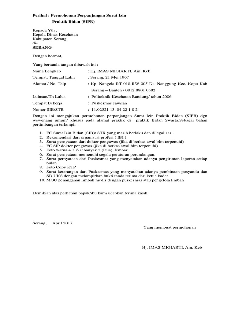 Berkas Perizinan Pnya Mamih | PDF