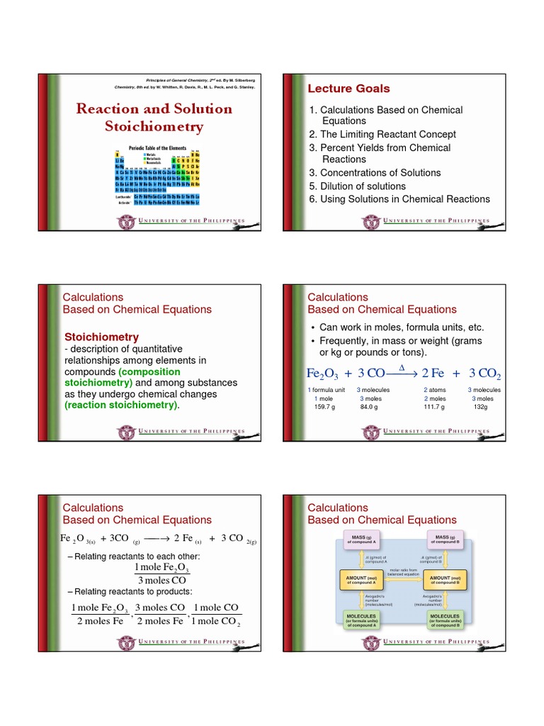 Reaction Stoichiometry Part 2 and Solution Stoichiometry PDF | PDF | Stoichiometry | Concentration
