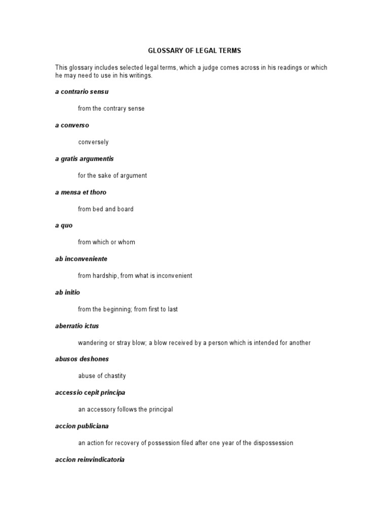 Glossary of Legal Terms | PDF | Amicus Curiae | Justice