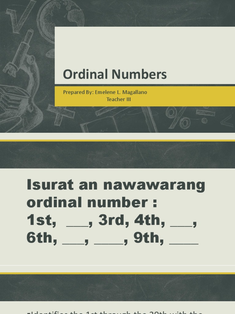 Ordinal Numbers