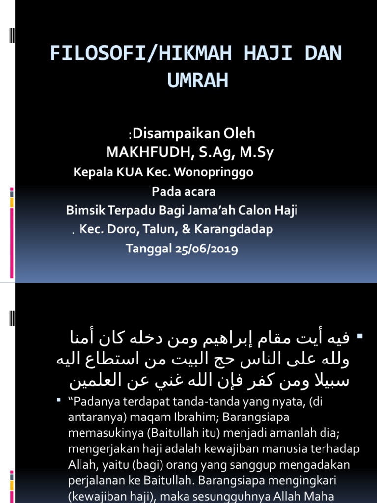 Mahfudz-FILOSOFI DAN HIKMAH HAJI | PDF