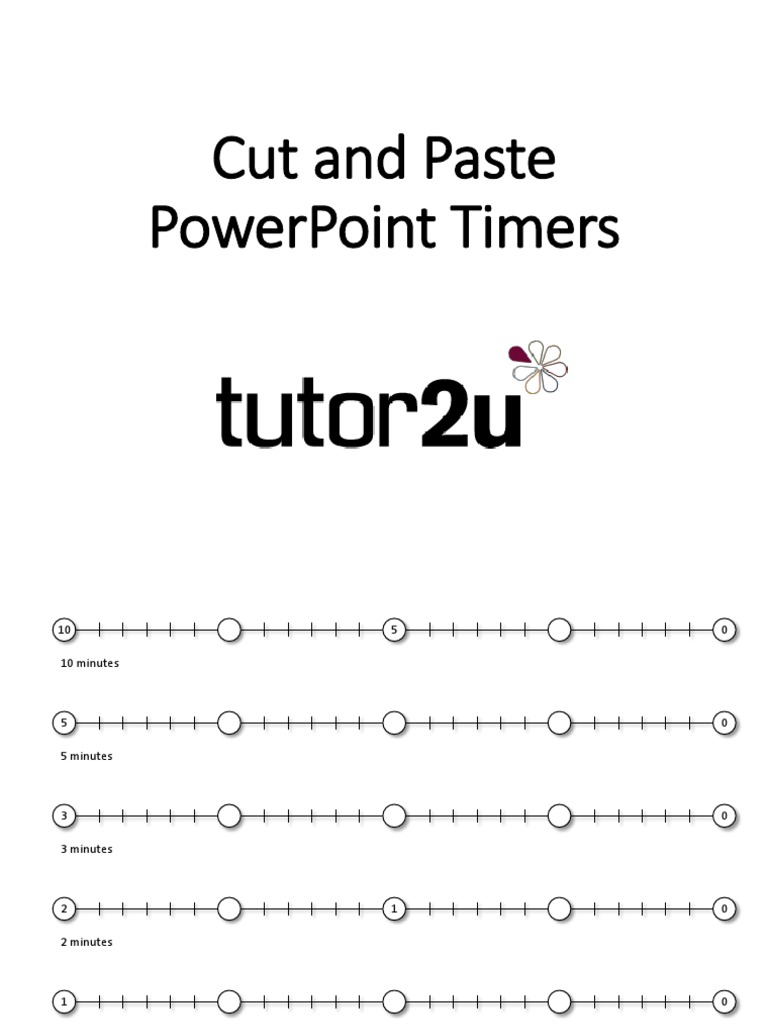 Cut and Paste Timers New | PDF