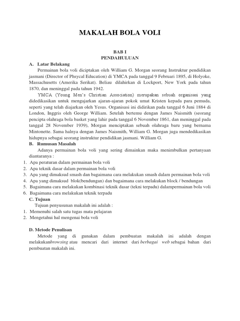 Makalah Bola Voli | PDF