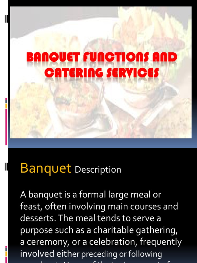 Banquet Functions and Catering Services | PDF