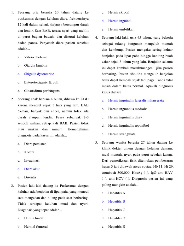 Soal Diagnostik Pencernaan 2024 | PDF | Sains & Matematika