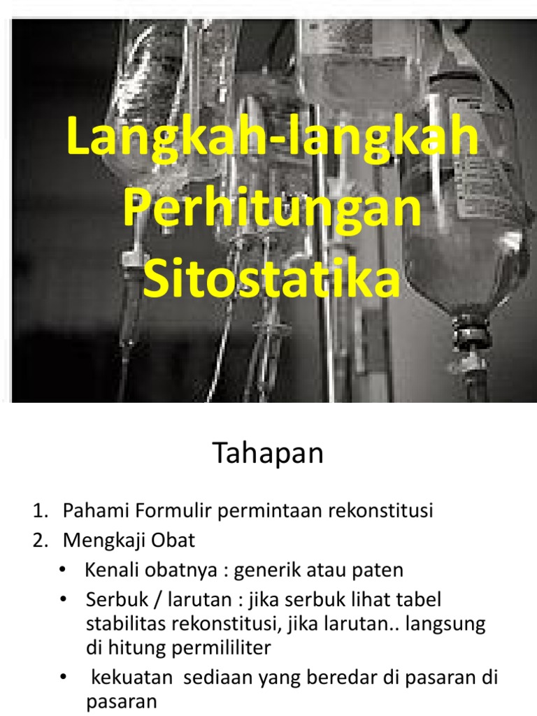Langkah-Langkah Perhitungan Sitostatika | PDF