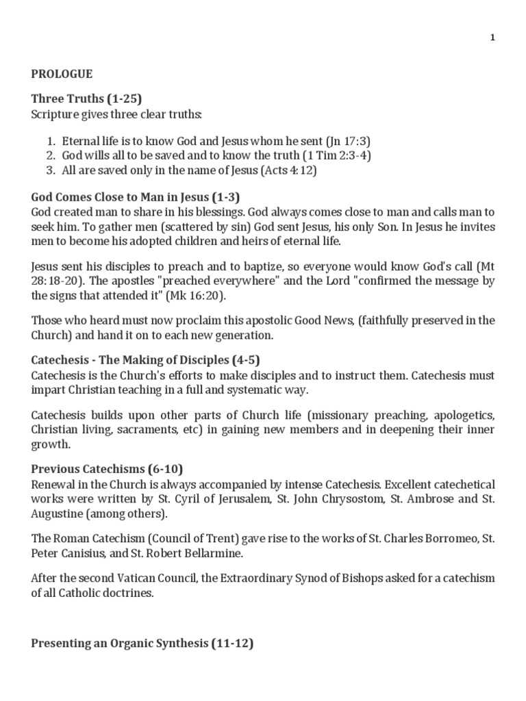 Catholic Catechism: Faith and Revelation | PDF | God The Father | Trinity