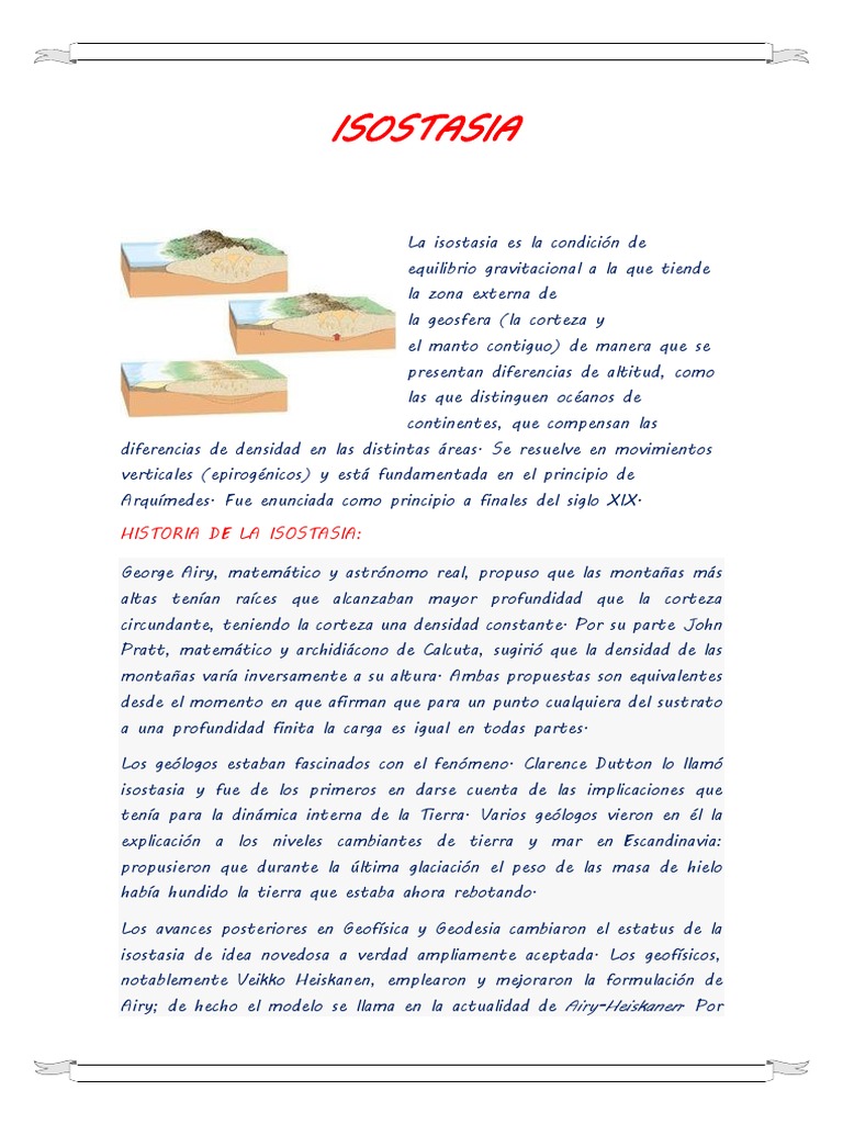 ISOSTASIA | PDF | Ciencia planetaria | Geofísica
