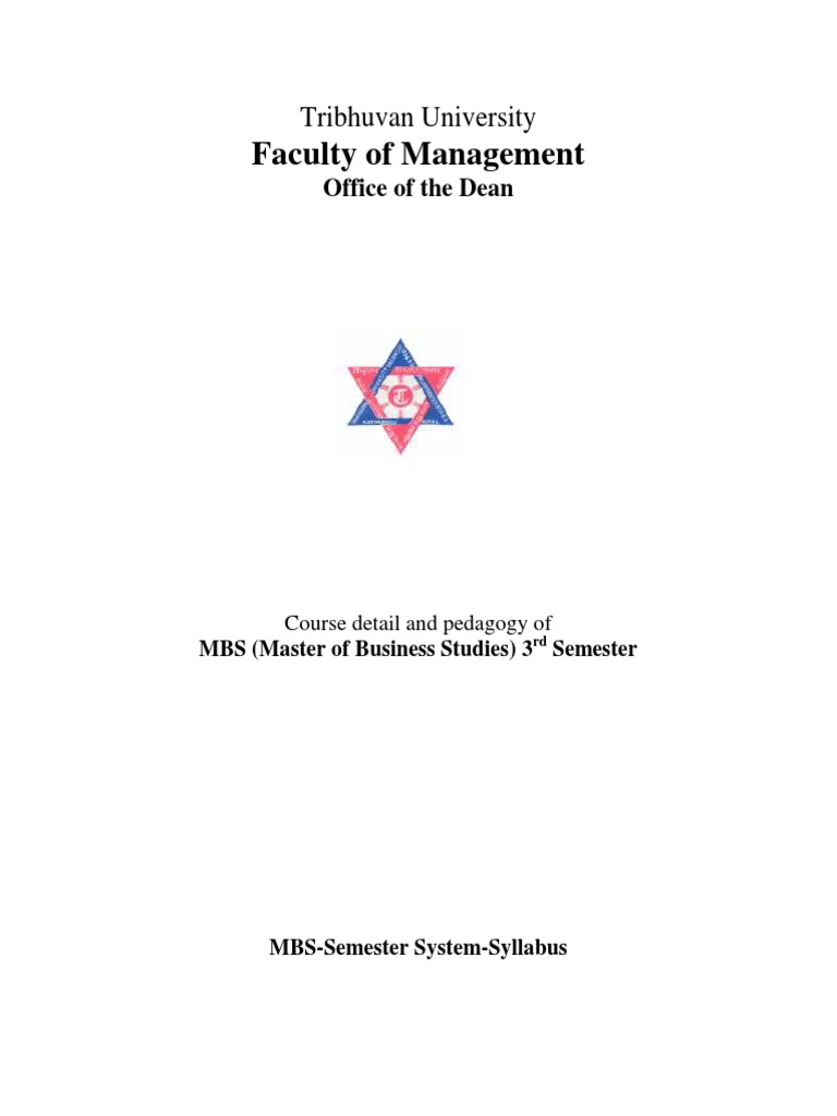 MBS Third Semester | PDF | Strategic Management | Valuation (Finance)