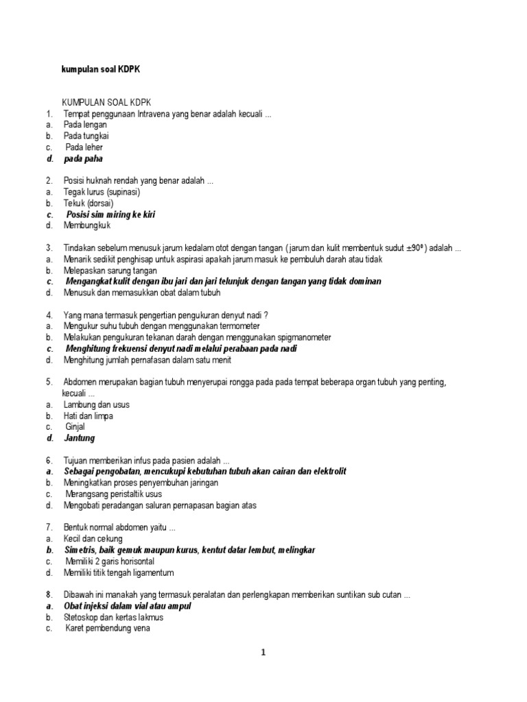 Kumpulan Soal KDPK | PDF