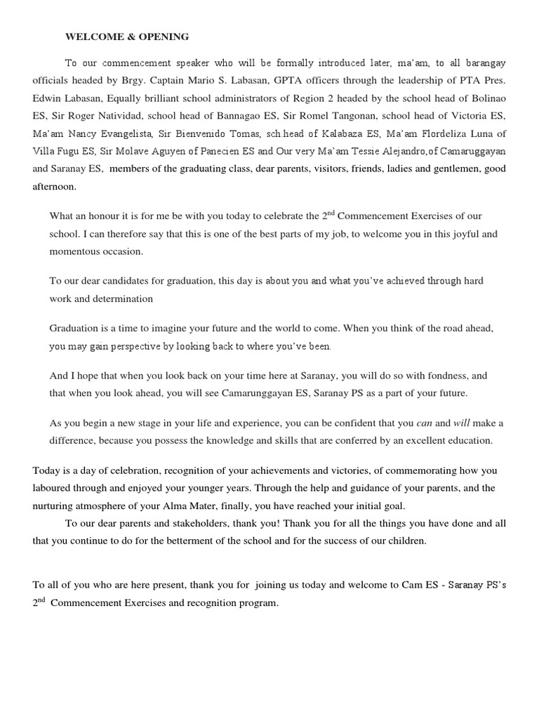 2019 Welcome Saranay | PDF
