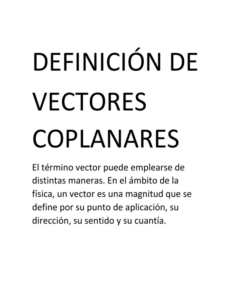 DEFINICIÓN DE Vectores | Descargar gratis PDF | Vector Euclidiano ...