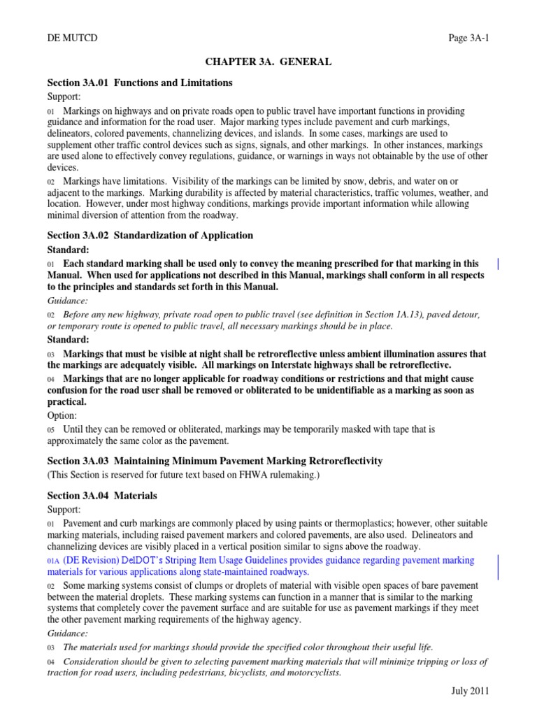 Chapter 3A. General Section 3A.01 Functions and Limitations | PDF ...