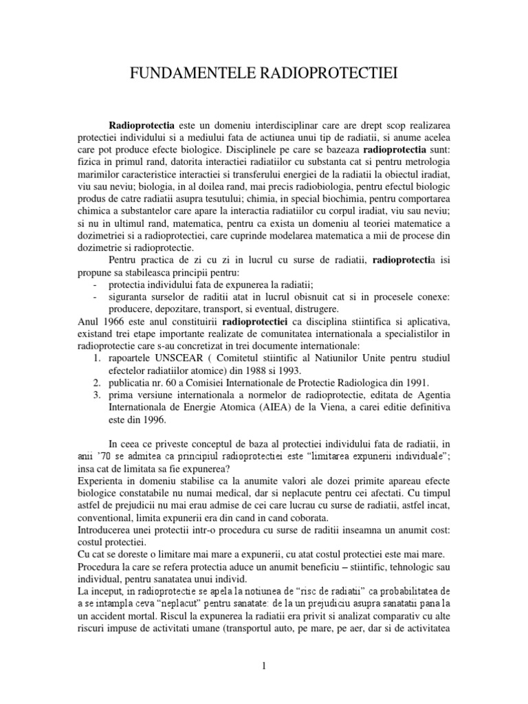 Radioprotectia PDF | PDF